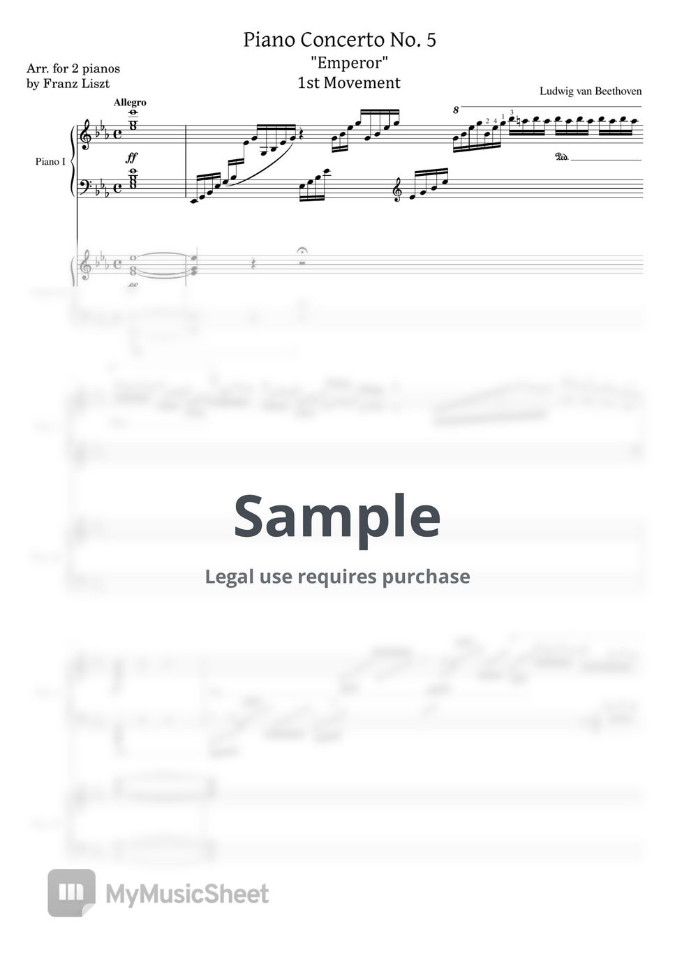 Ludwig van Beethoven - Piano Concerto No. 5 Op.73 Emperor - 1st Movement (in E-flat Major ...