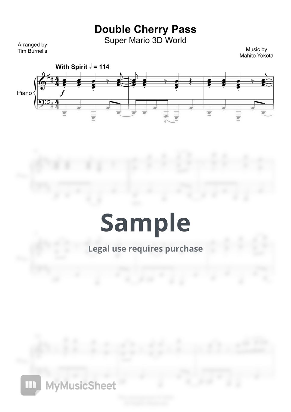 Super Mario 3D World - Double Cherry Pass Sheets by Tim Burnelis