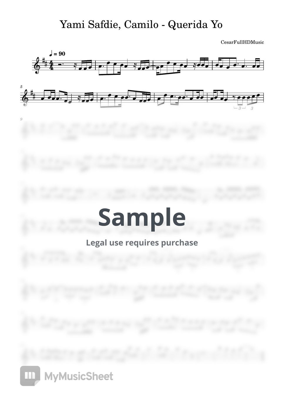 Yami Safdie, Camilo - Querida Yo Sheets