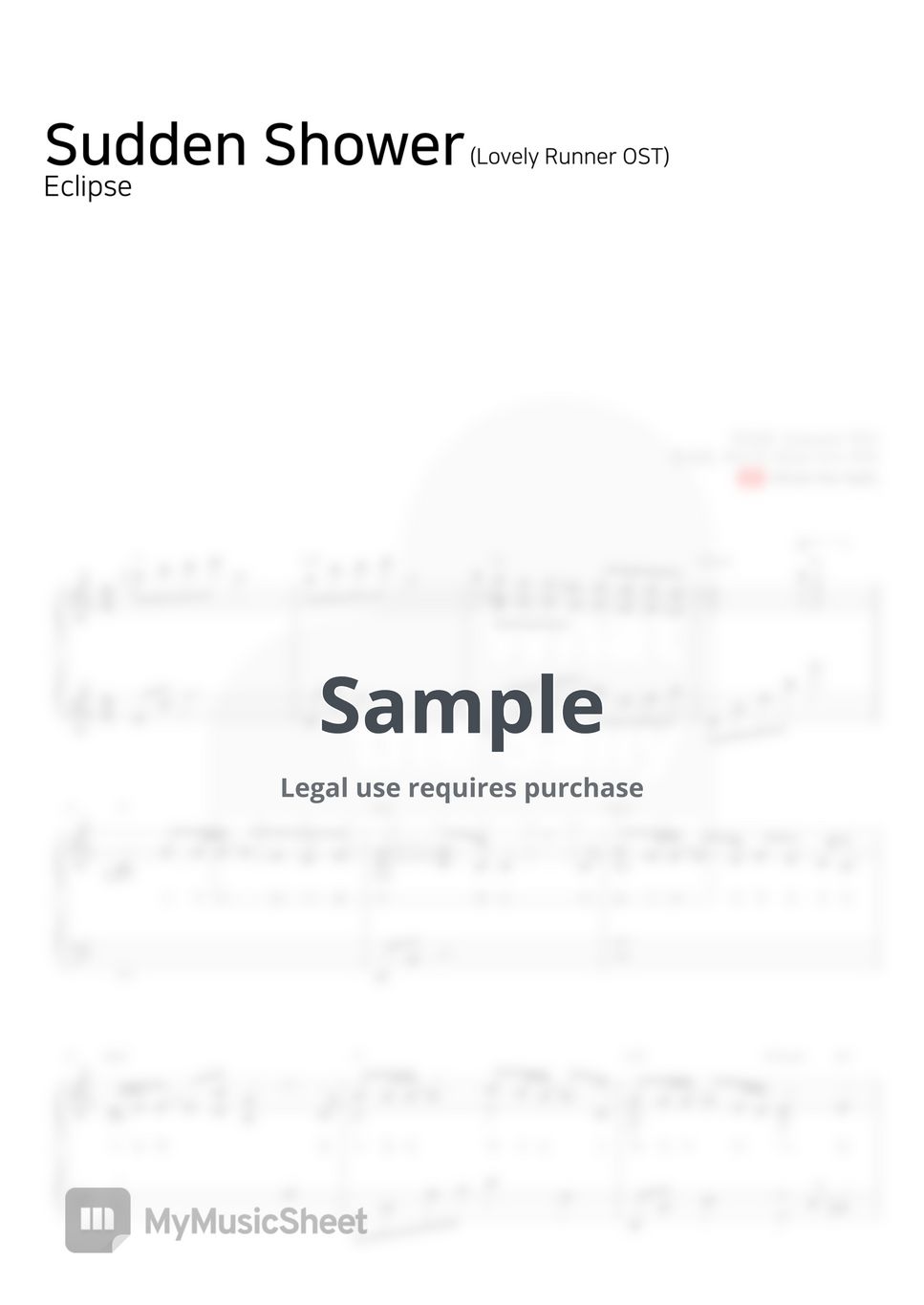이클립스 - 소나기 (선재 업고 튀어 OST) Sheet Music by What the Sally