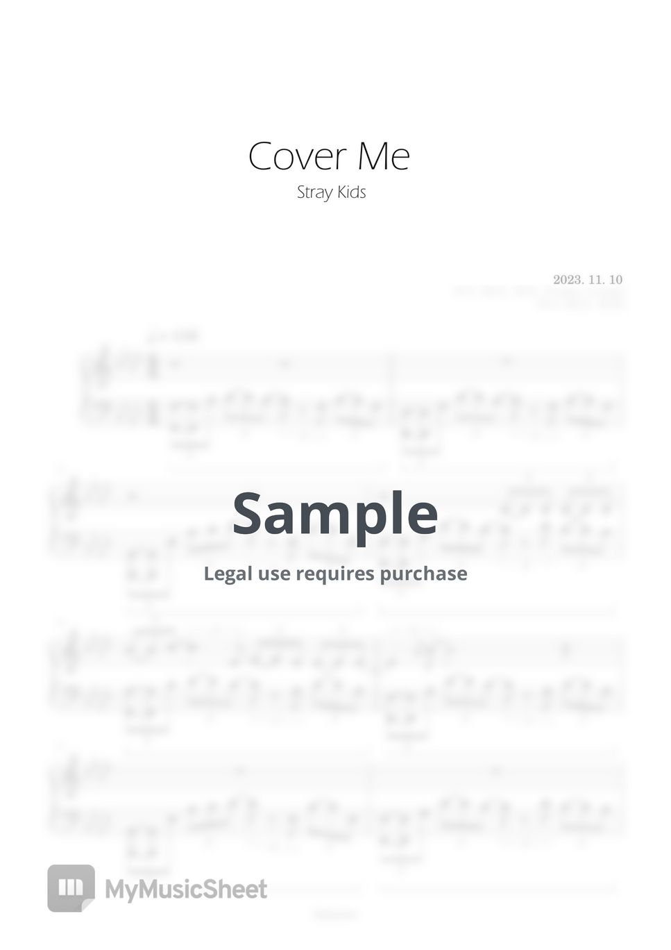 Stray Kids (스트레이키즈) - Cover Me (가려줘) Sheet Music by boknowa