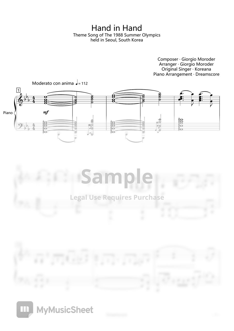 Giorgio Moroder - Hand in Hand (Theme Song of The 1988 Summer Olympics ...