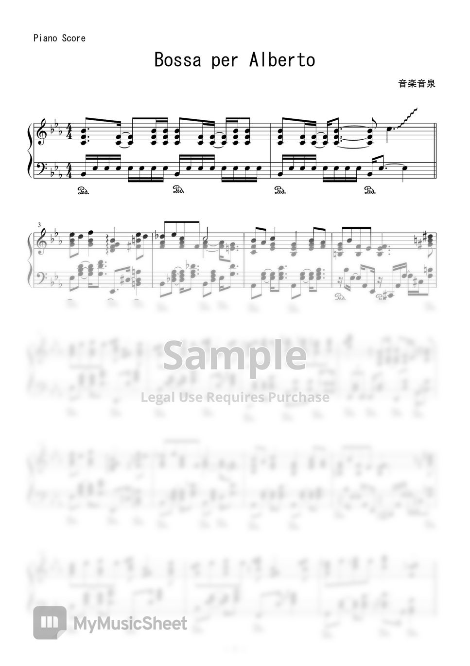 PIERO PICCIONI - Bossa per Alberto (Amore Mio Aiutami) Partitura by OngakuOnsen