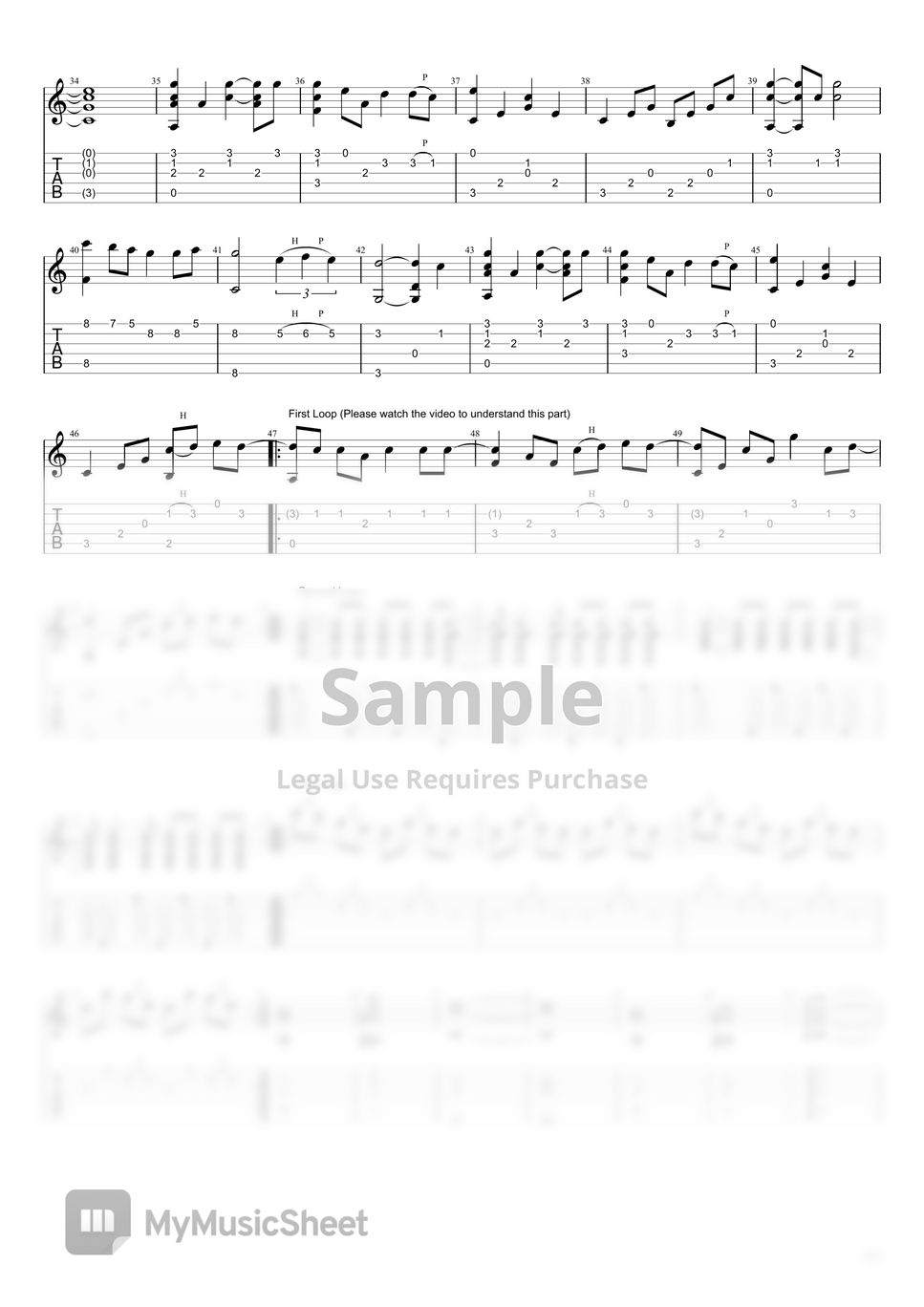 RADWIMPS - Katawaredoki (From "Kimi no Na wa.") (Fingerstyle) टैब+1 स्वरपं. by Leon Alex
