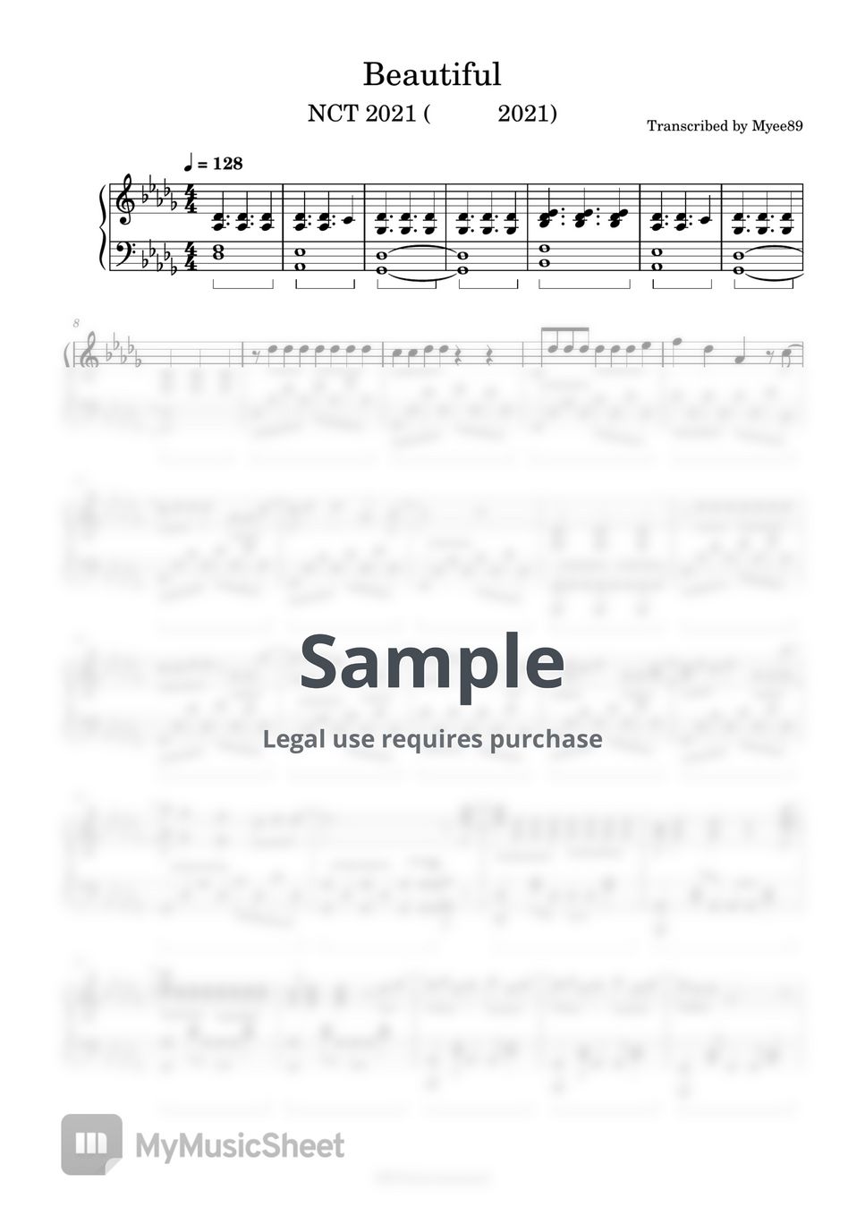 NCT 2021 - Beautiful Sheet Music by Myee89