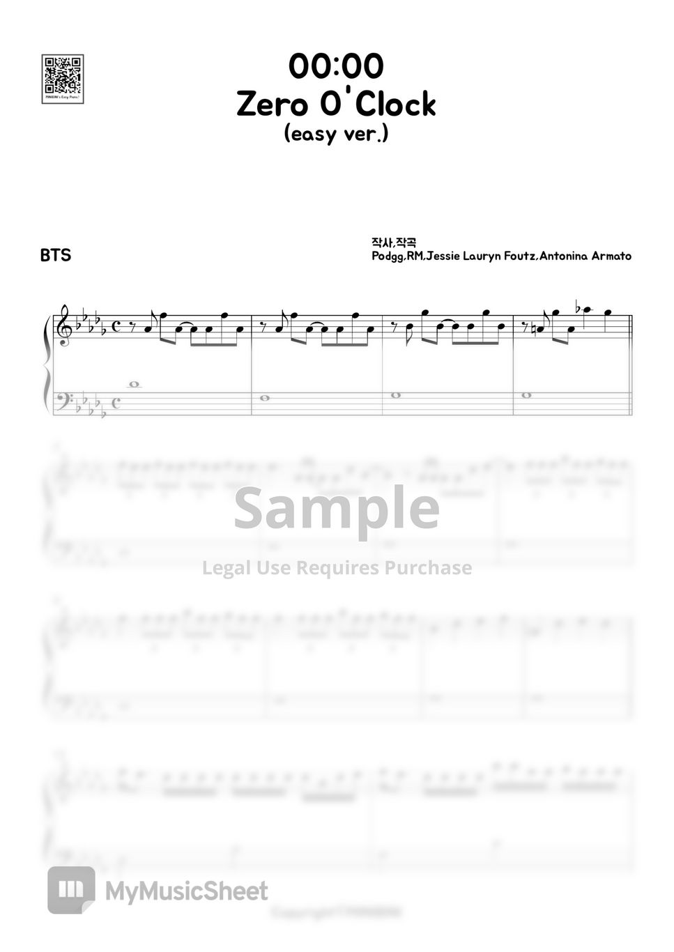 BTS (방탄소년단) - 00:00 (Zero O’Clock) [MAP OF THE SOUL : 7] (Easy Version ...