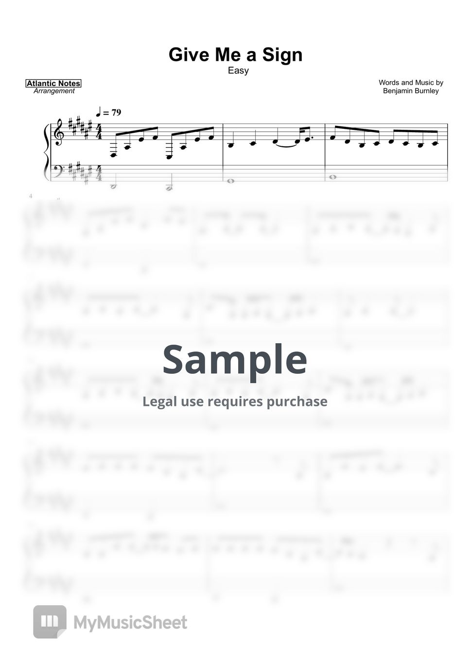 Breaking Benjamin - Give Me A Sign 악보 by Atlantic Notes