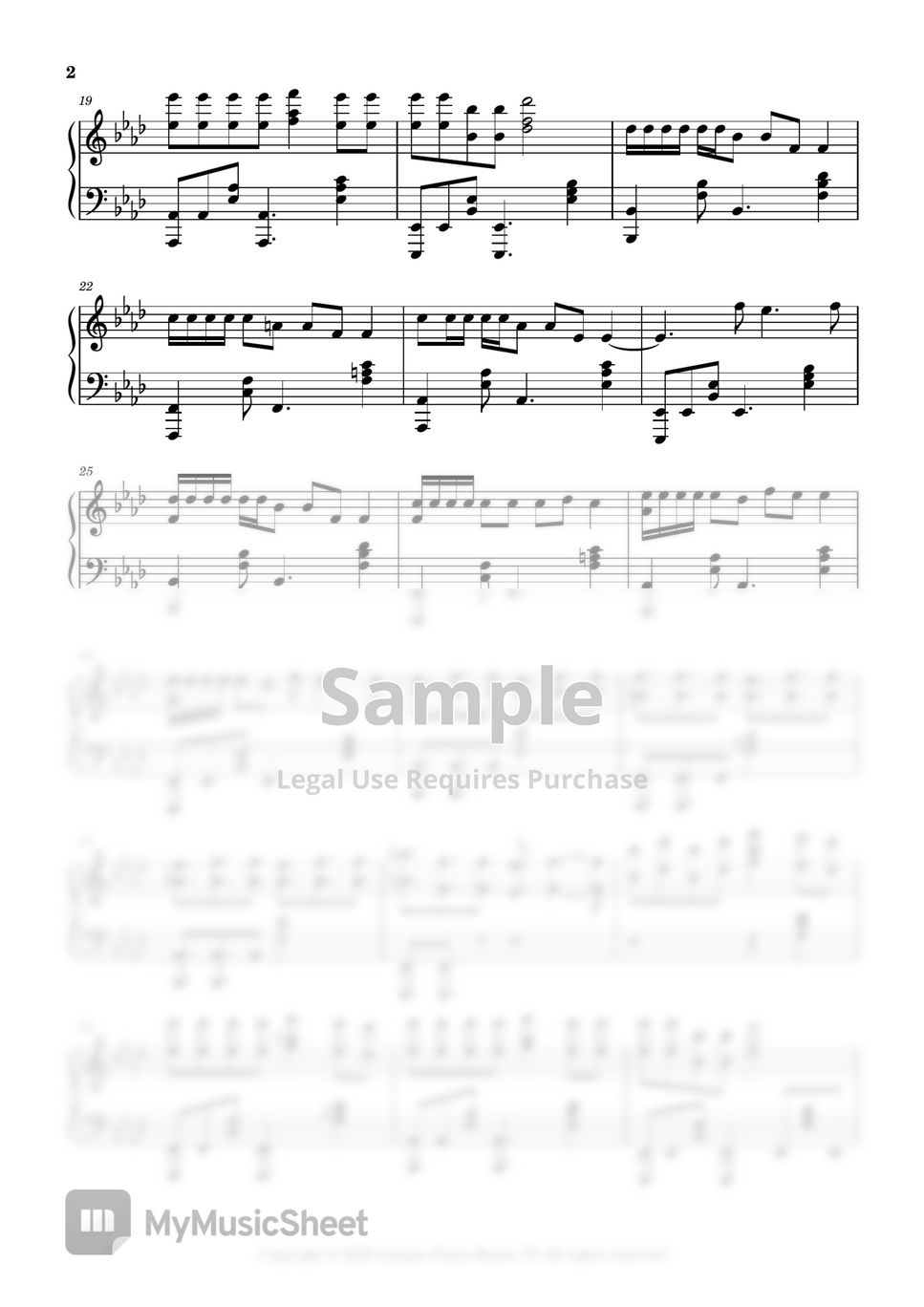 Imagine Dragons - Bones Sheet Music by Leisure Piano Sheets