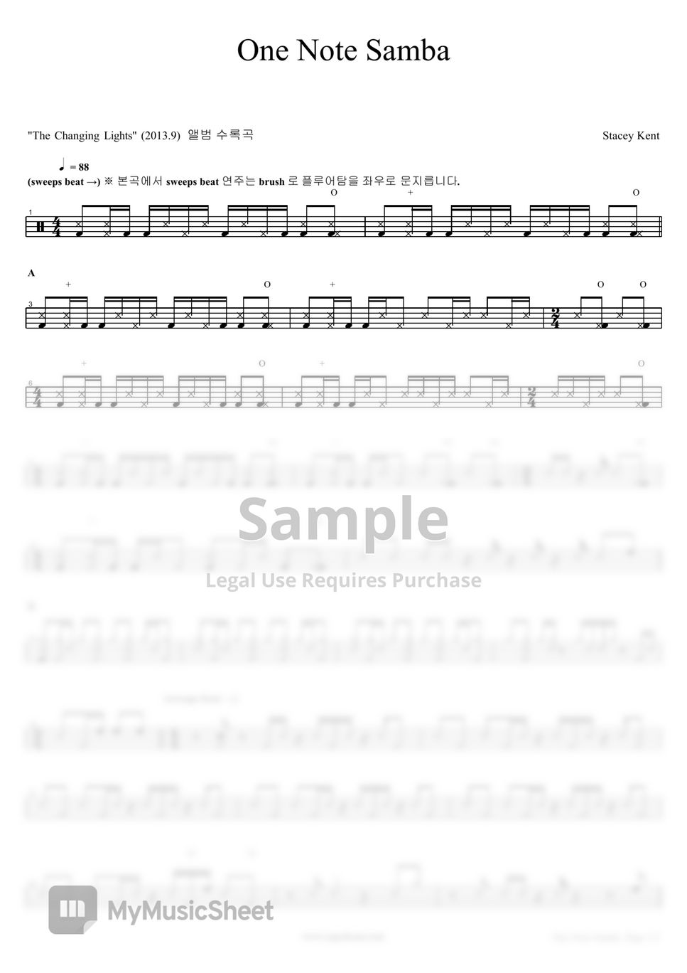 Stacey Kent - One Note Samba Sheet Music by COPYDRUM