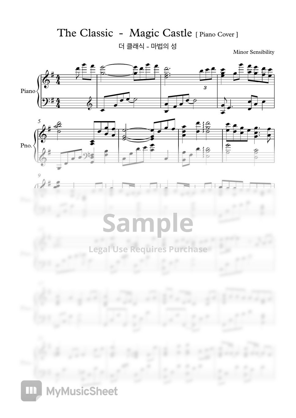 The Classic - Magic Castle (Piano Cover) Sheet Music by Minor Sensibility