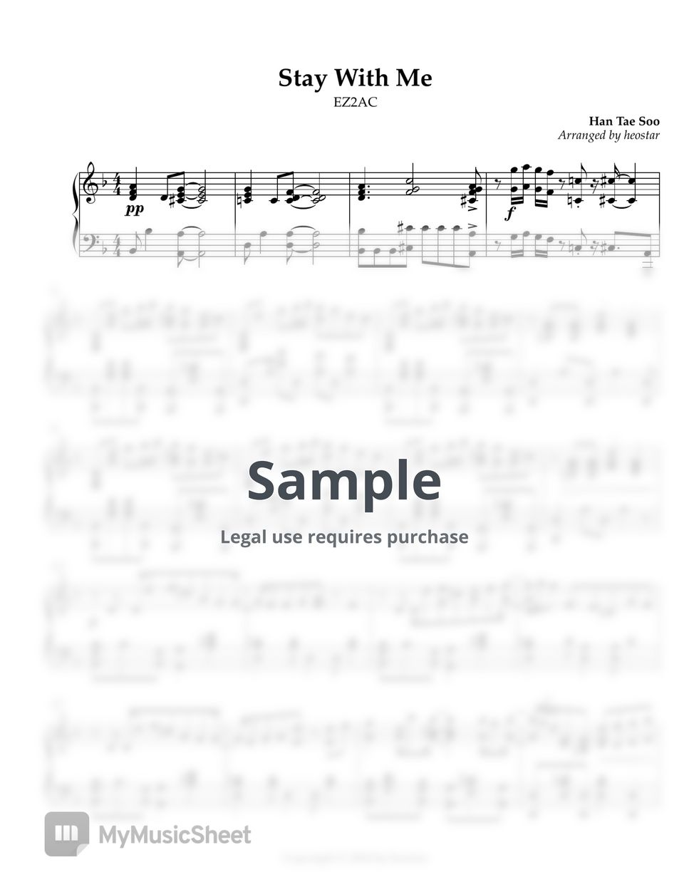 Han Tae Soo - Stay With Me (EZ2AC) Sheets by heostar