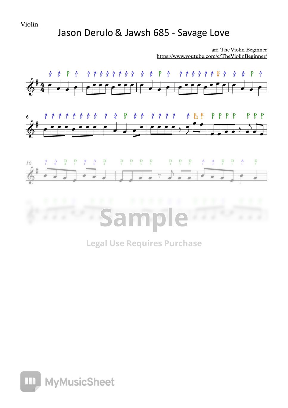 Jason Derulo & Jawsh 685 - Savage Love Sheet Music