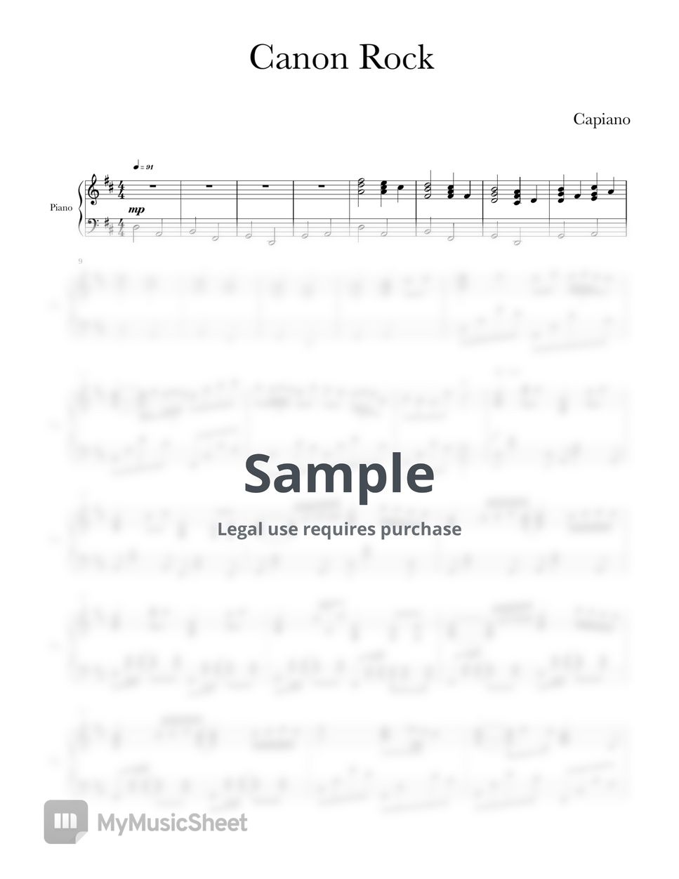 JerryC - Canon Rock 악보 by Capiano