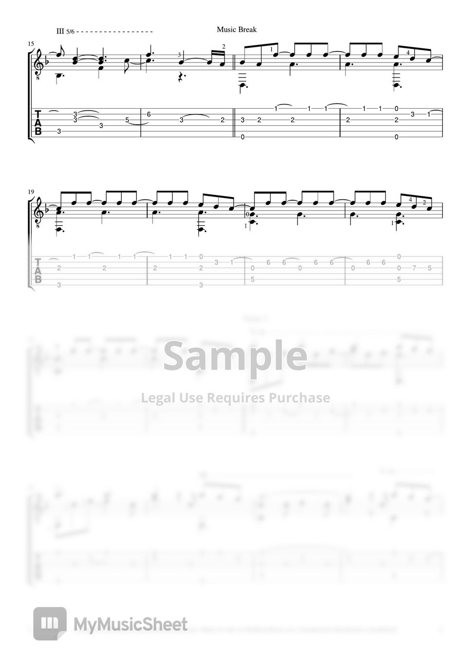 Hillsong Worship - I Surrender (fingerstyle guitar TAB) Tab + 단선 악보 by ...