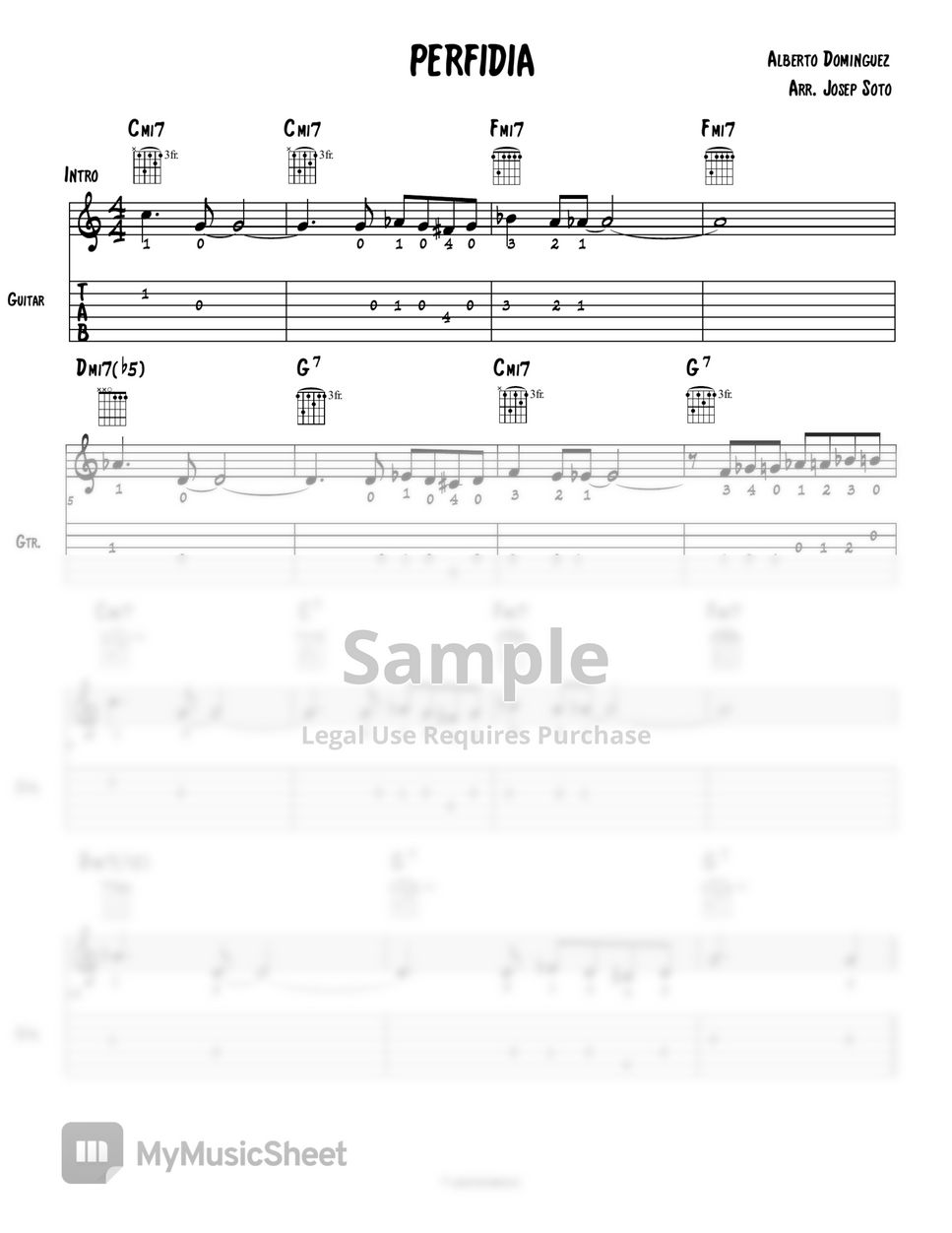 Perfidia نوتة موسيقية by Josep Soto