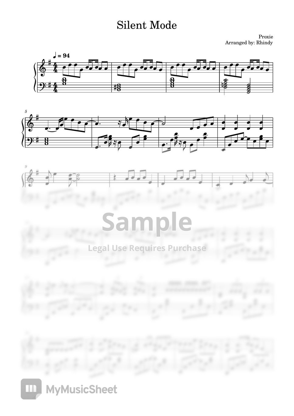 Proxie - Silent Mode Sheets by Rhindy