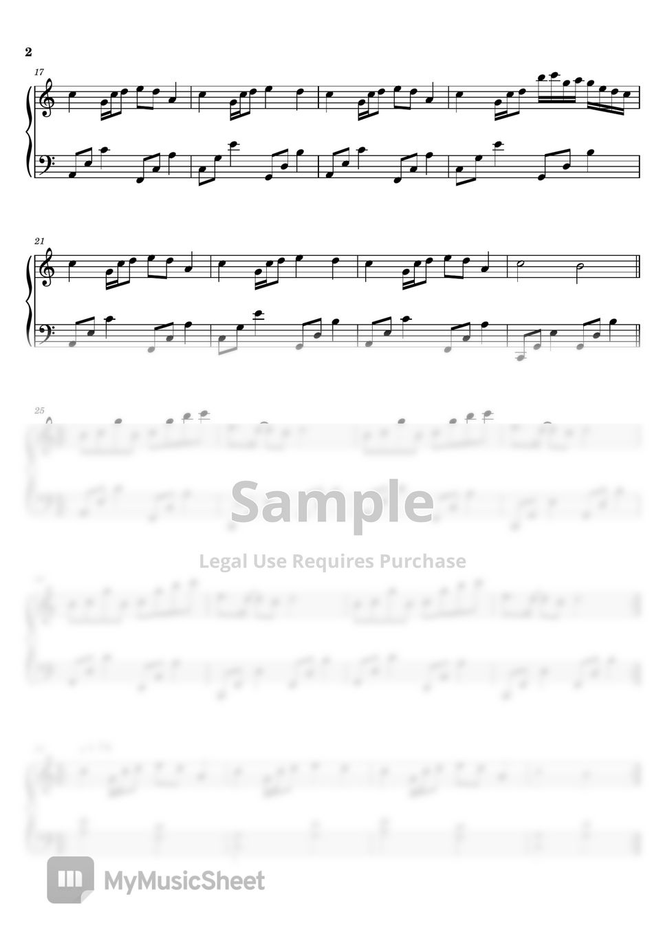 줄라이 (July) - Melody (Sheet Music, MIDI,) Sheet by Roxette