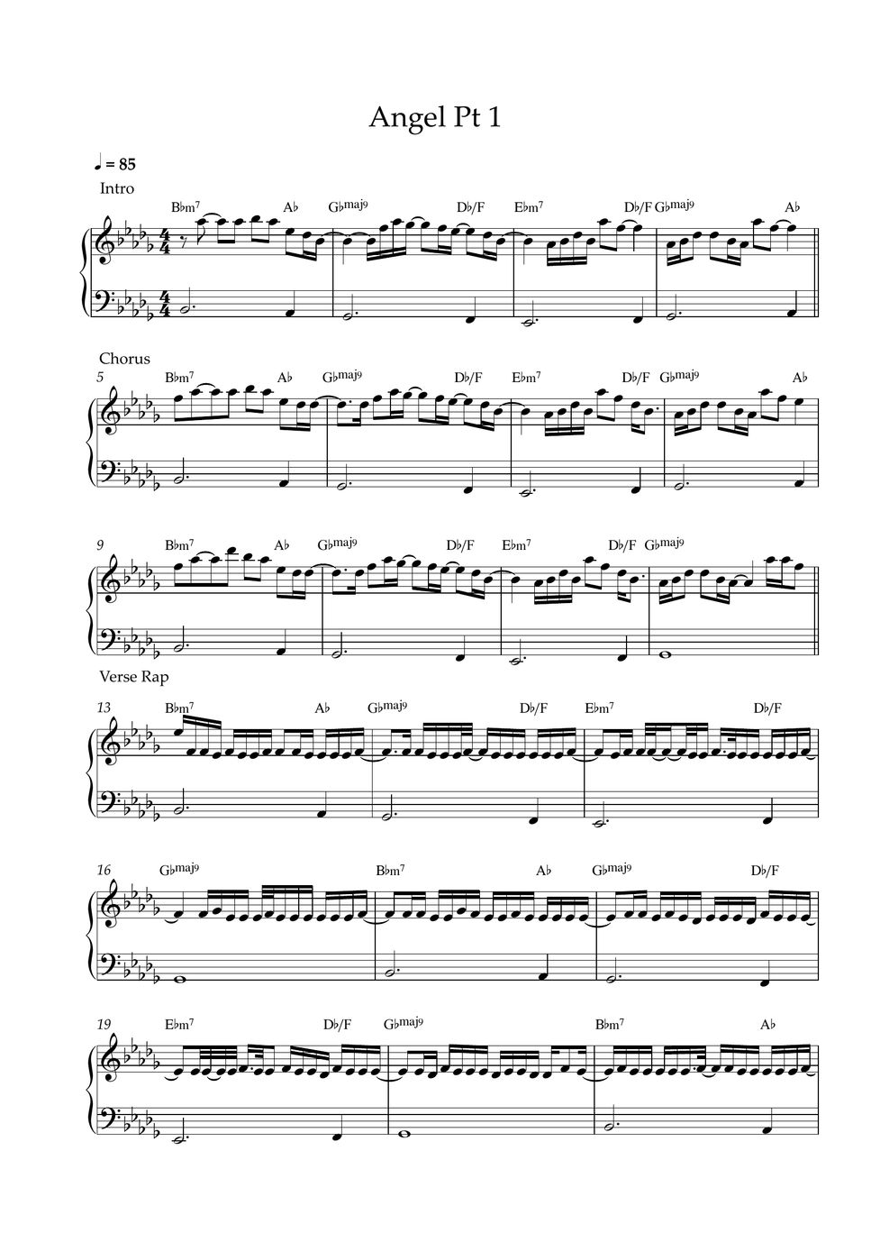 FAST X - Angel Pt. 1 (EASY PIANO SHEET) 악보 by Pianella Piano