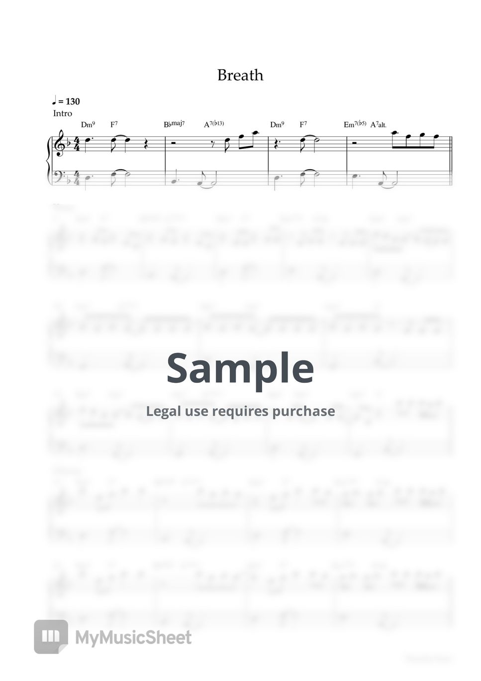 GOT7 - Breath (EASY PIANO SHEET) Sheets by Pianella Piano