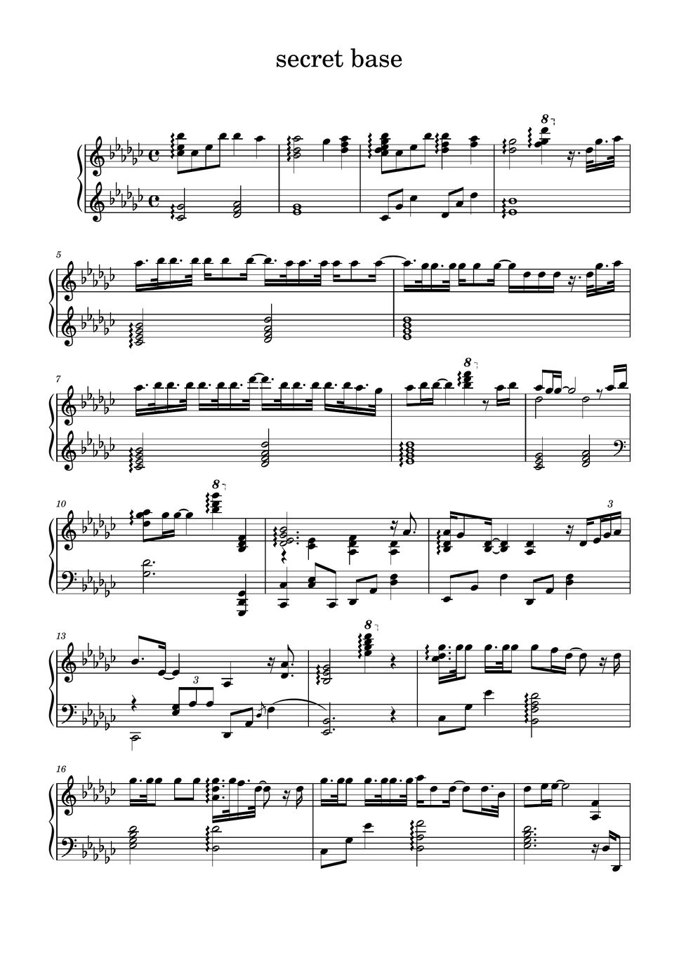 Masary - Secret Base Notenblatt by Aao