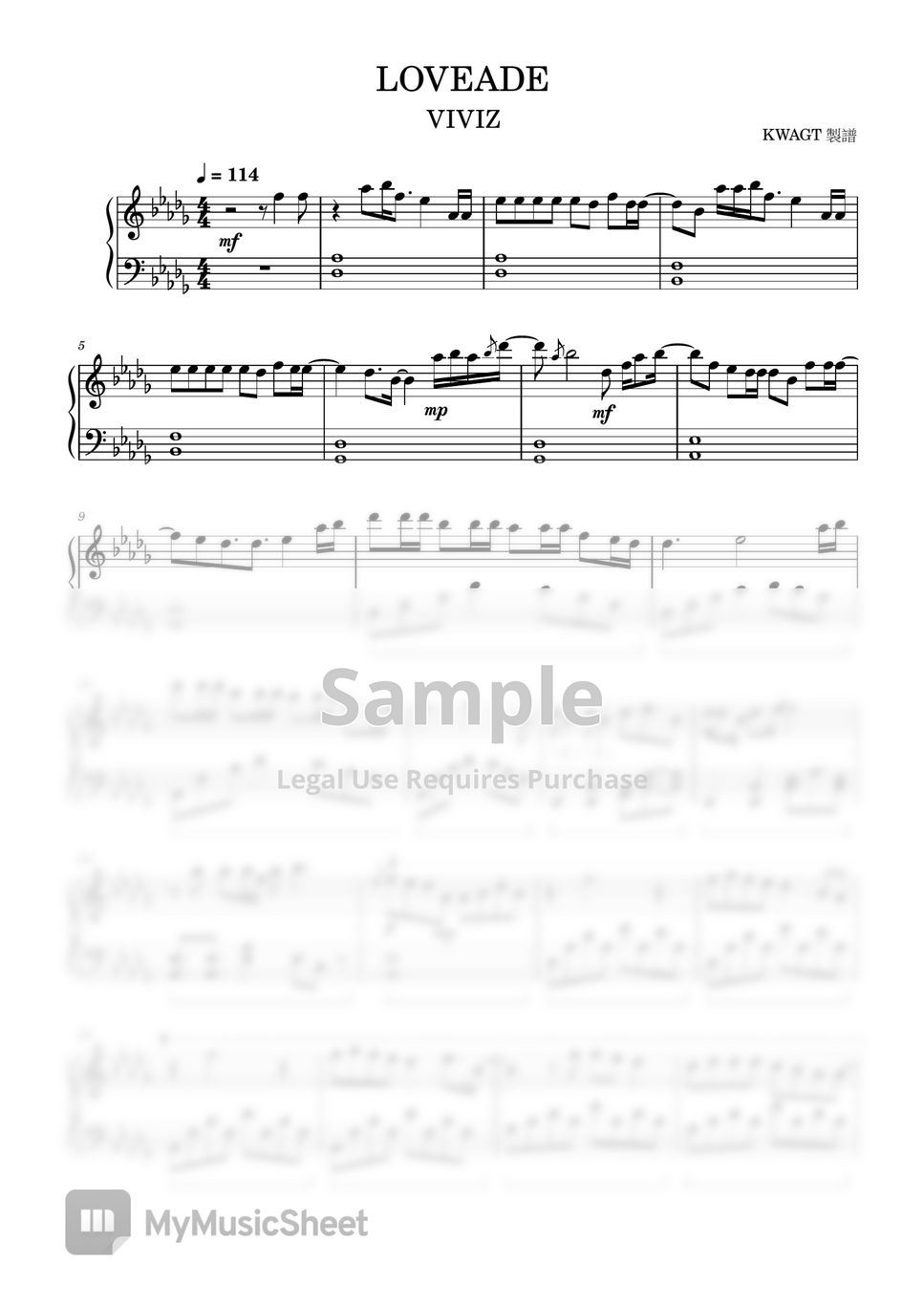 VIVIZ (비비지) - LOVEADE Sheets by KWAGT