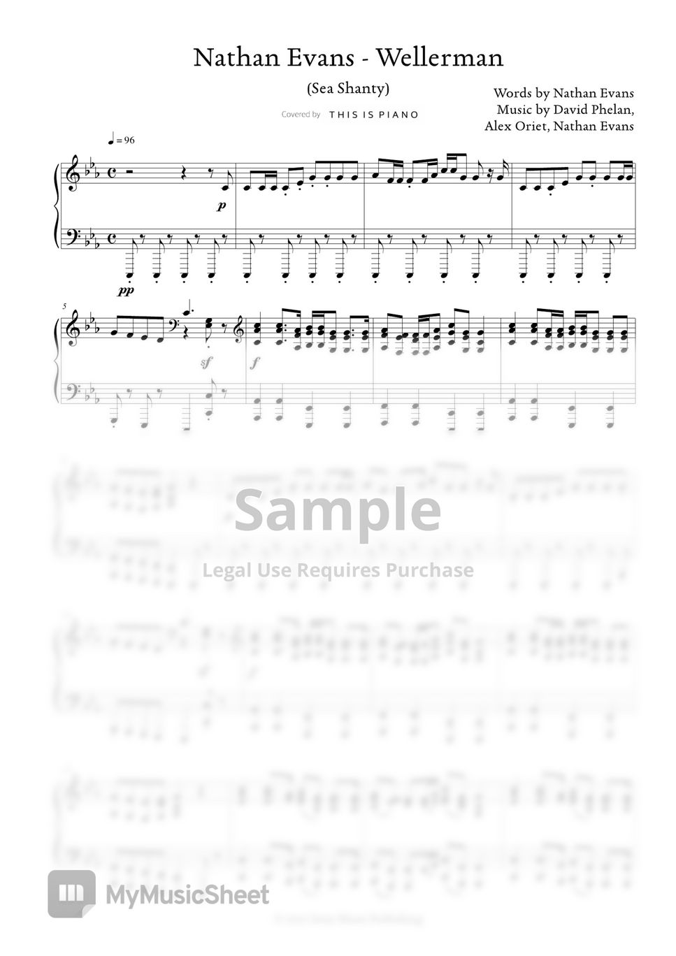 Nathan Evans - Wellerman (Sea Shanty) Sheets by THIS IS PIANO