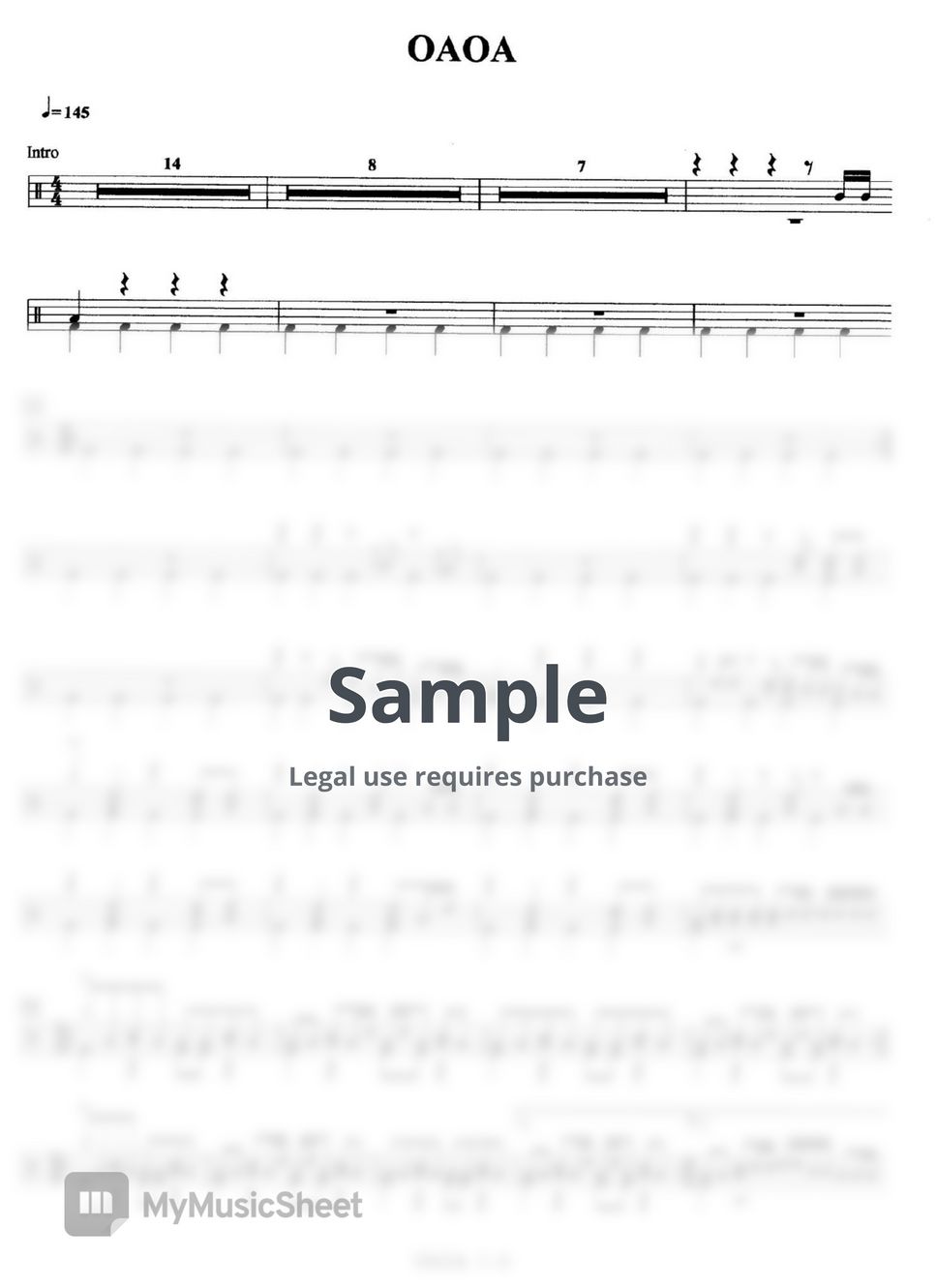 五月天 - OAOA Sheet Music by 五月天