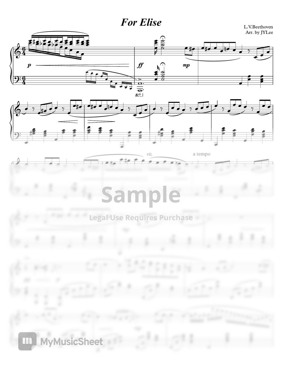 For Elise (JYLee arrangement) Sheets