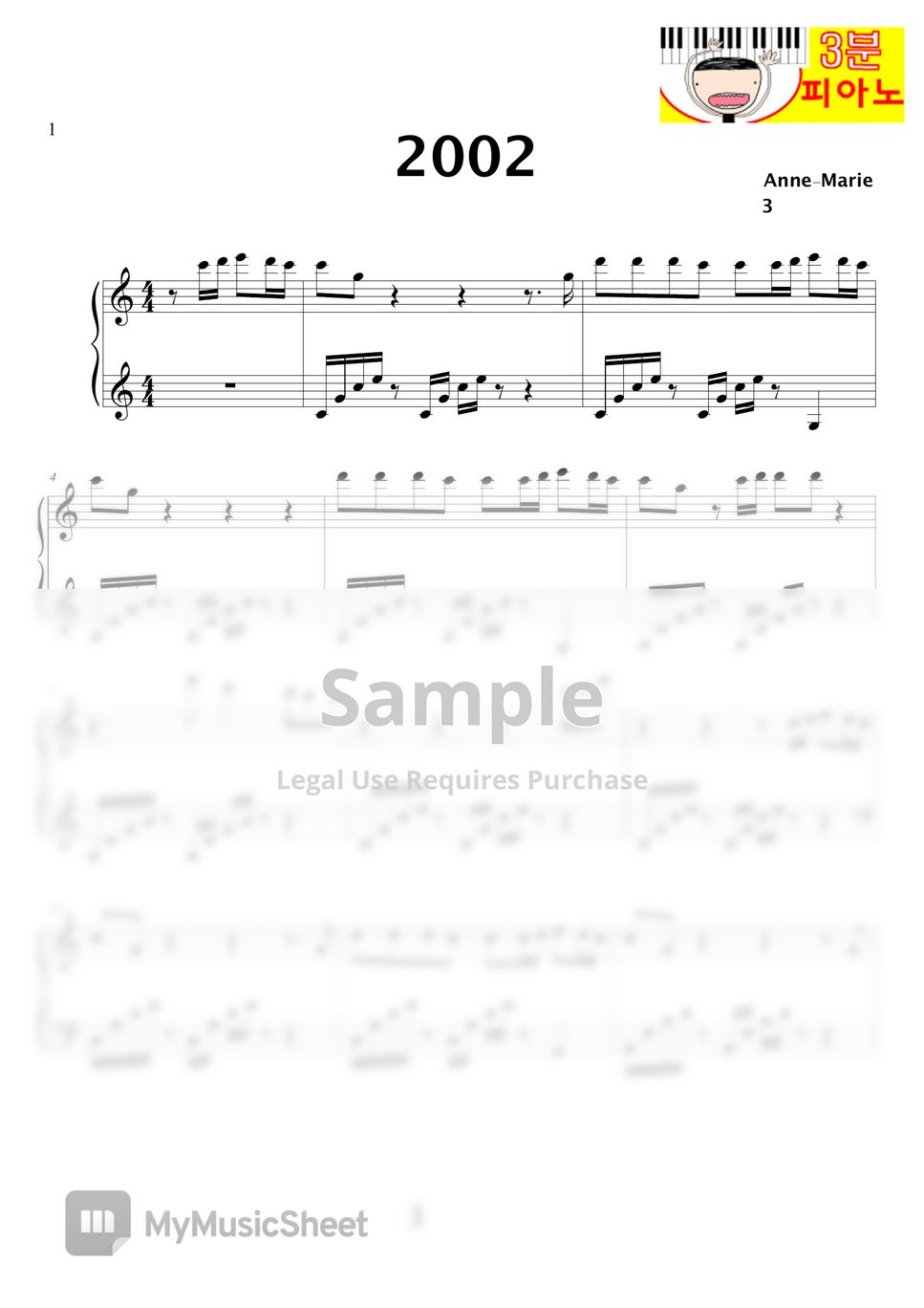 Anne-marie, 2002 |Easy sheet Sheets