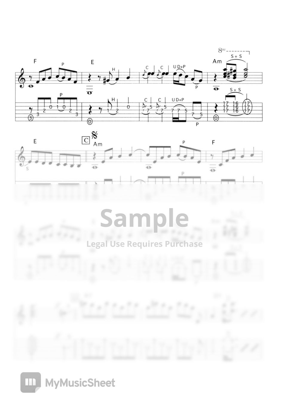 VENTURES - SURF RIDER (VENTURES SOUND ELECTRIC GUITAR) Sheet Music by ...