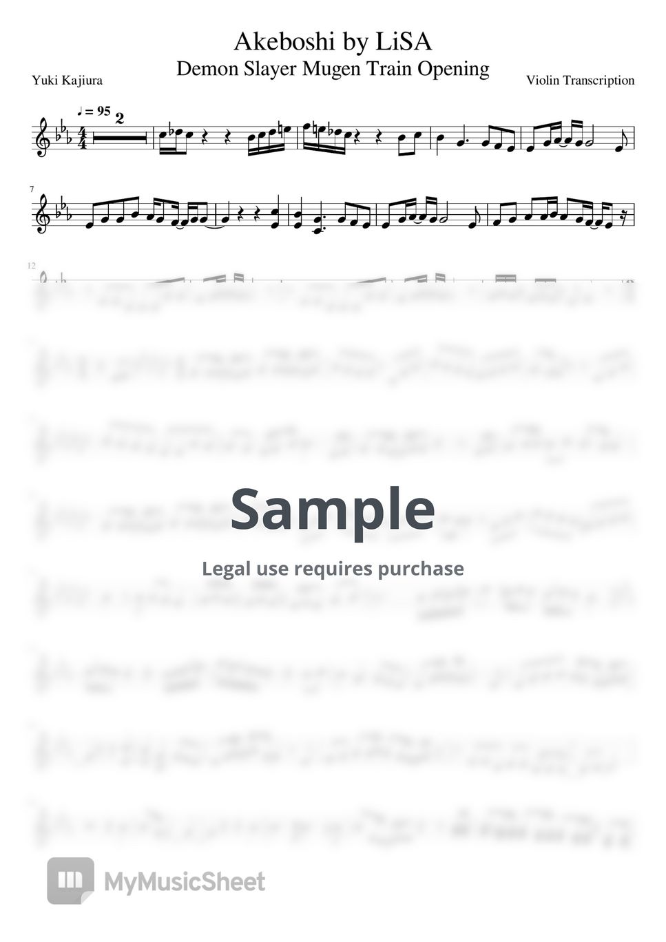 LiSA - Akeboshi by LiSA - Demon Slayer Mugen Train Opening - Violin ...