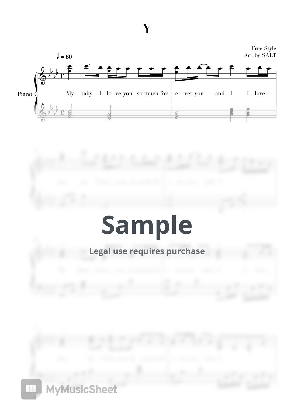 Free Style - Y (Please Tell me Why) Sheet Music by SALT