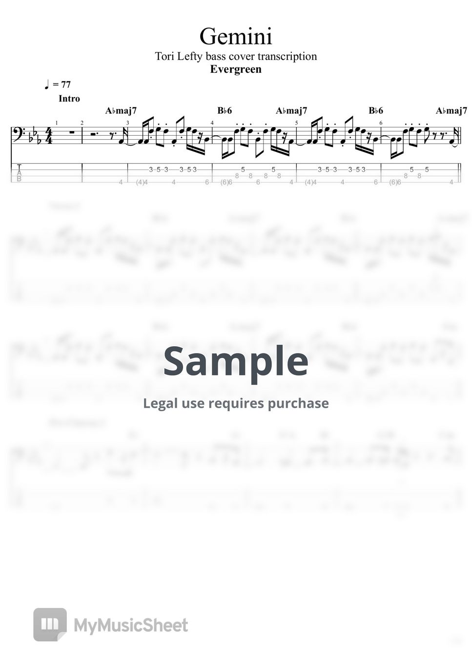 Evergreen - Gemini Tab + 1staff by Tori Lefty