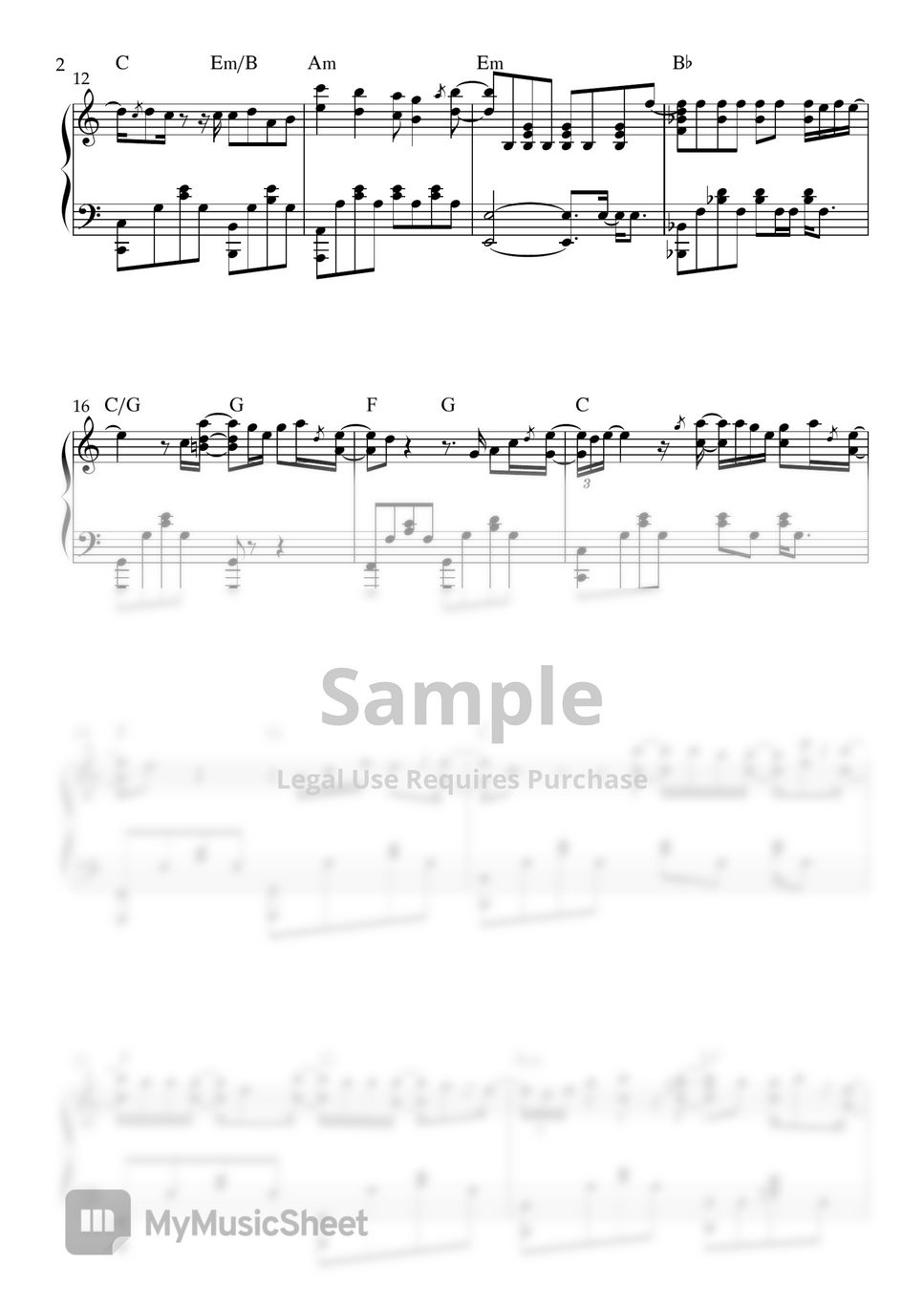Bruno Mars When I Was Your Man Solo Piano Pop Piano Chords