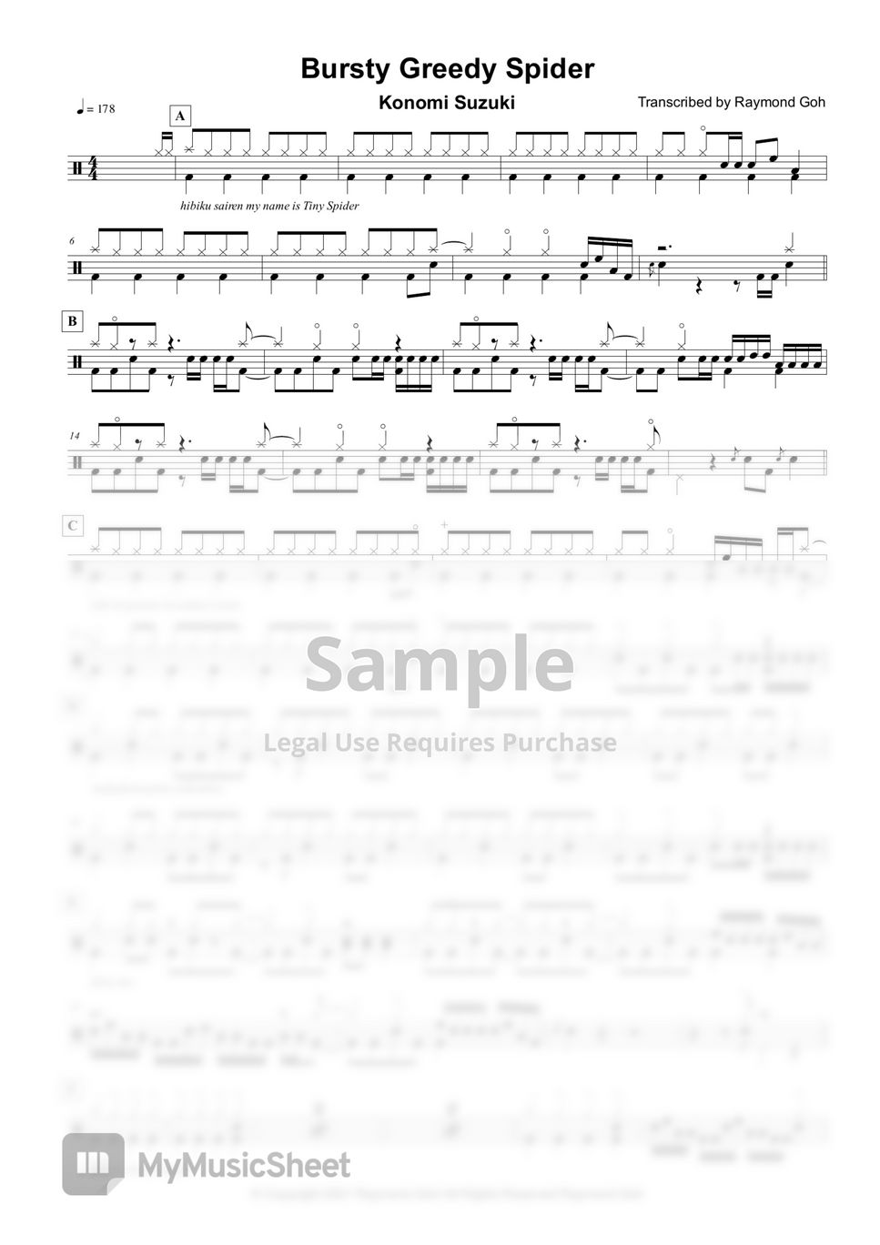 Konomi Suzuki - Bursty Greedy Spider Sheets by Raymond Goh