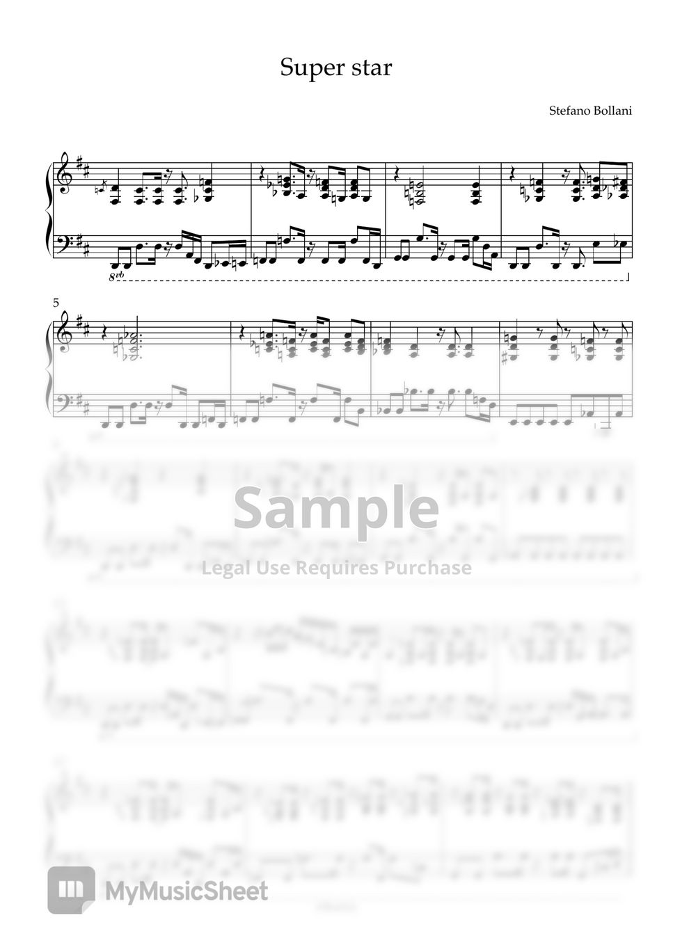 Stefano Bollani - Super star 악보 by RoHA