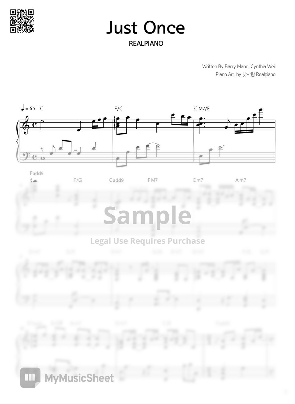 James Ingram - Just Once Sheet Music by Realpiano