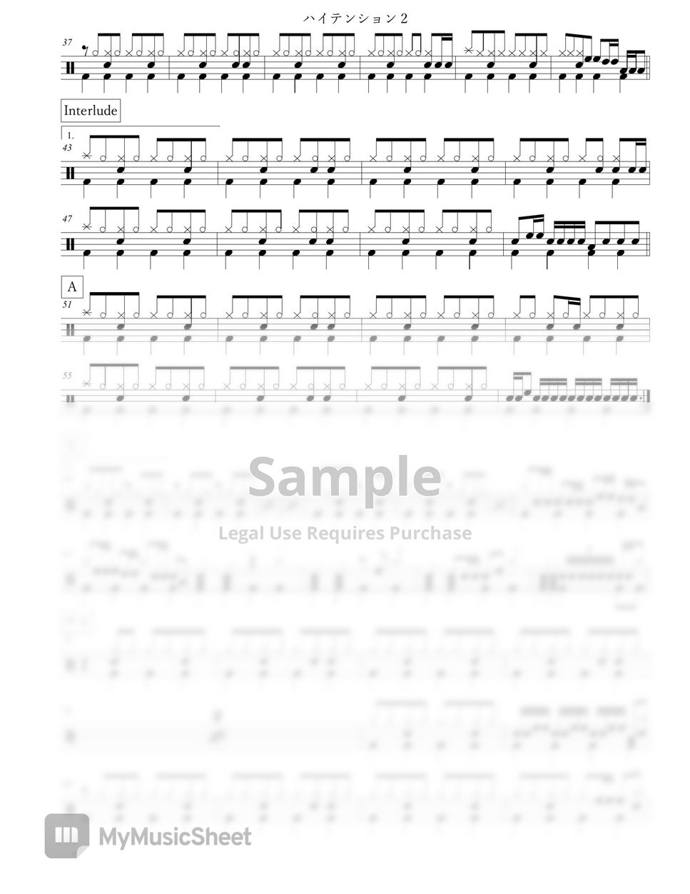 AKB48 - ハイテンション Sheets by Arkadia Drums