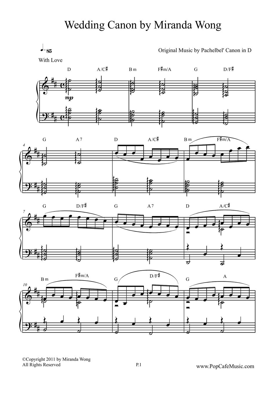 Pachelbel - Wedding Canon - Romantic Wedding Piano Music in D Key (New ...