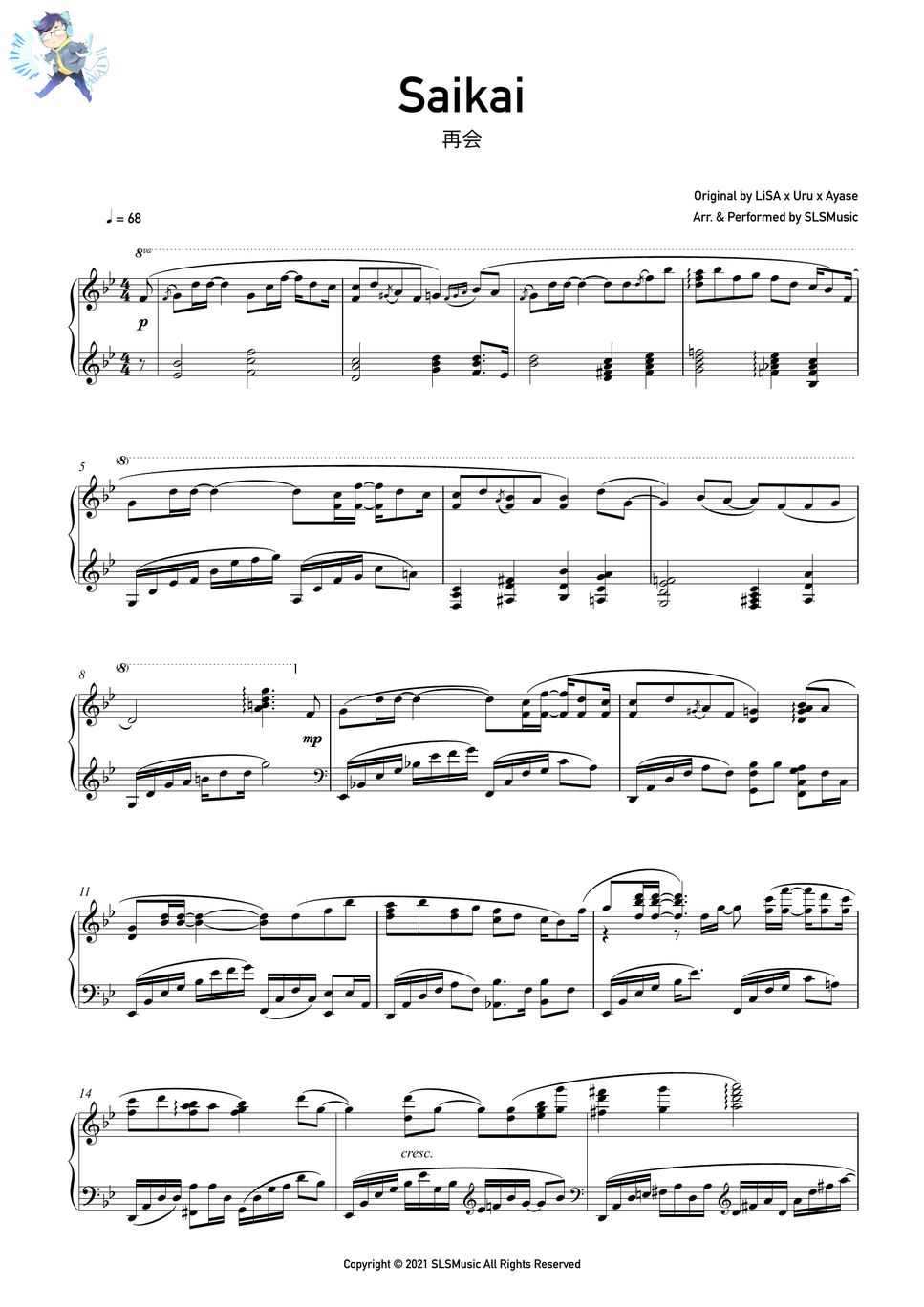 LiSA x Uru x Ayase - Saikai Sheet by SLSMusic