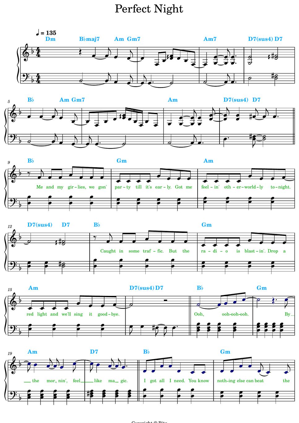 LE SSERAFIM - Perfect Night (With lyrics and chords) Sheet Music by Rita B