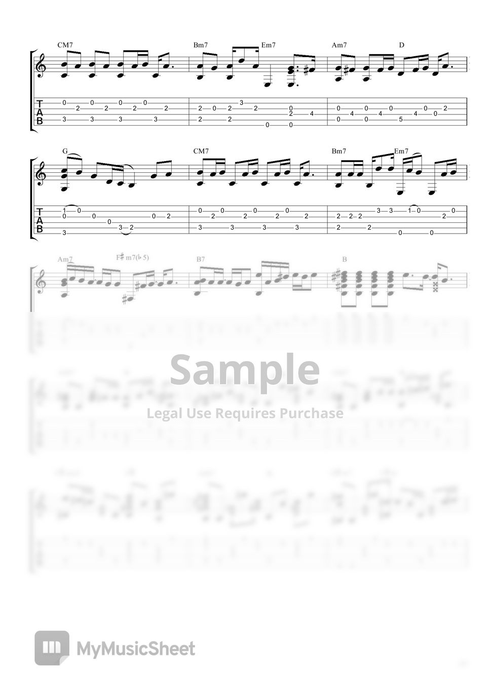 BAEKHYUN( 백현) - Is It Me? ([Lovers of the Red Sky OST 1]) Tab + 1staff ...