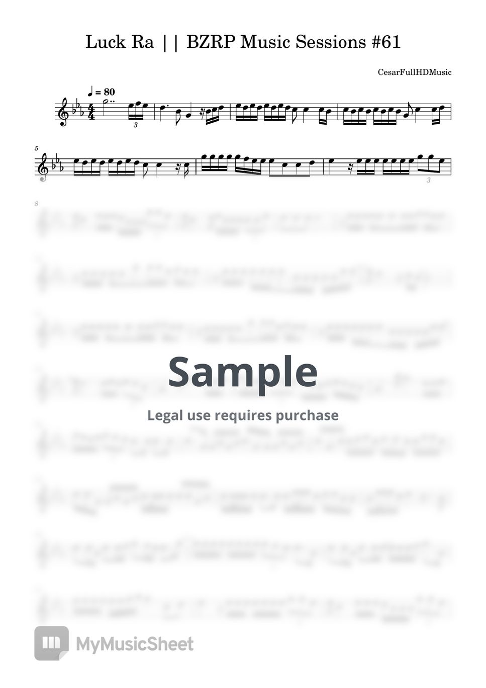 Luck Ra - BZRP - Music Sessions #61 Sheets