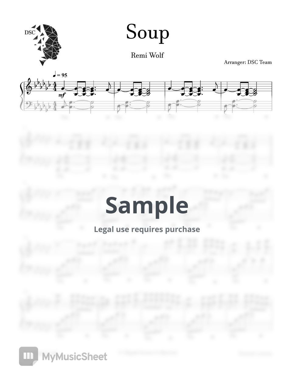 Remi Wolf - Soup (Relax version) Piano Sheet Music PDF | Digital Scores ...