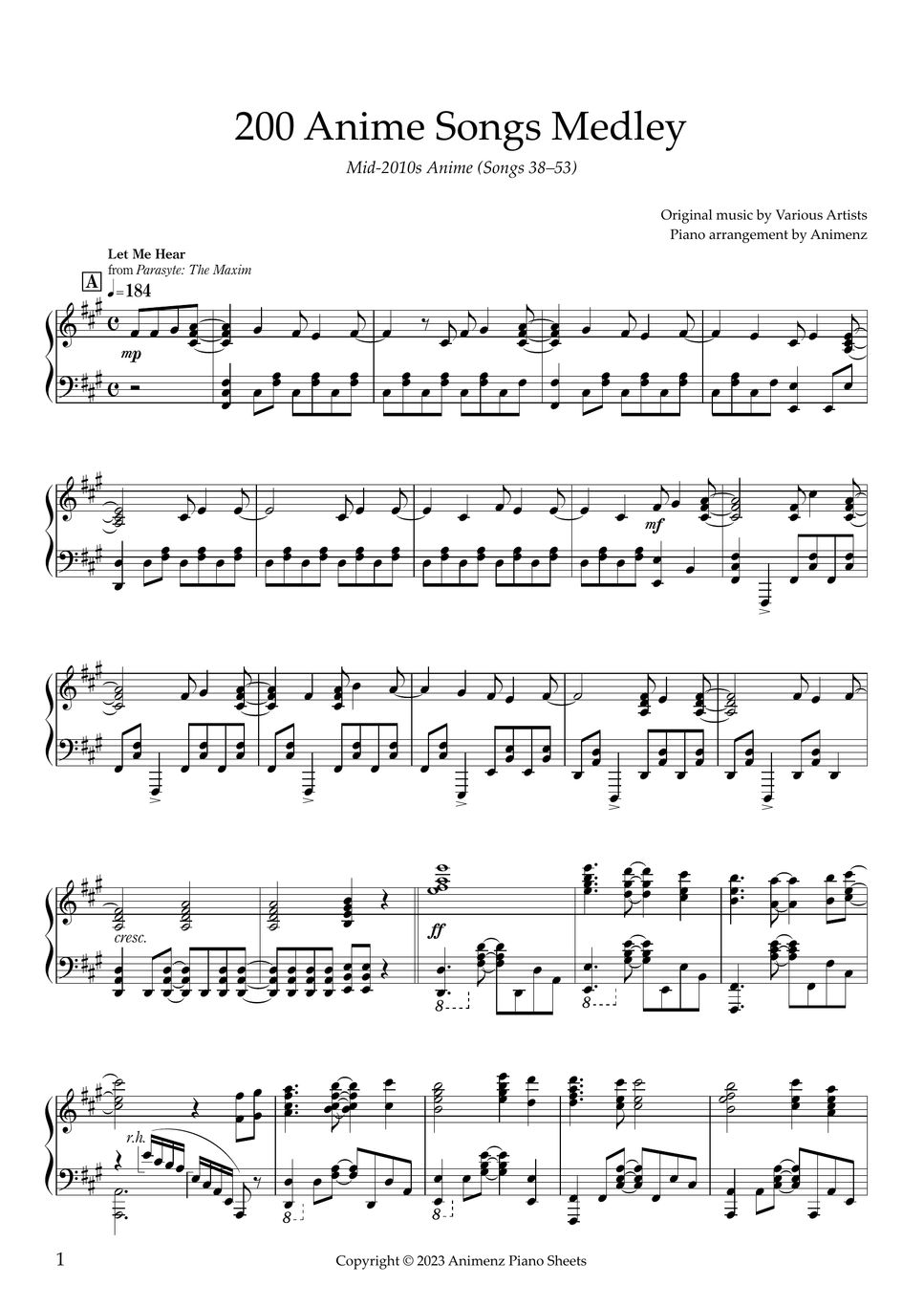 Various Artists - Mid-2010s Anime - 200 Anime Songs Medley by Animenz ...