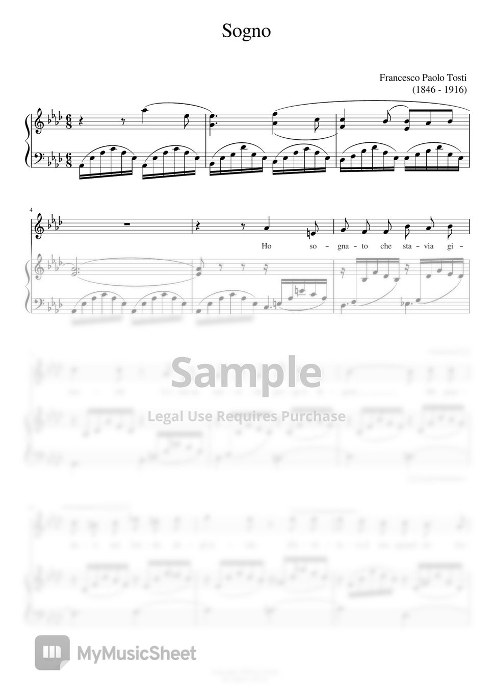 F.P.Tosti - Sogno (Abmaj) Sheets by noten(노튼)