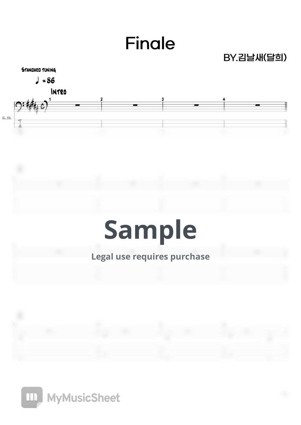 eill - Finale Tab + 1staff by 김날새
