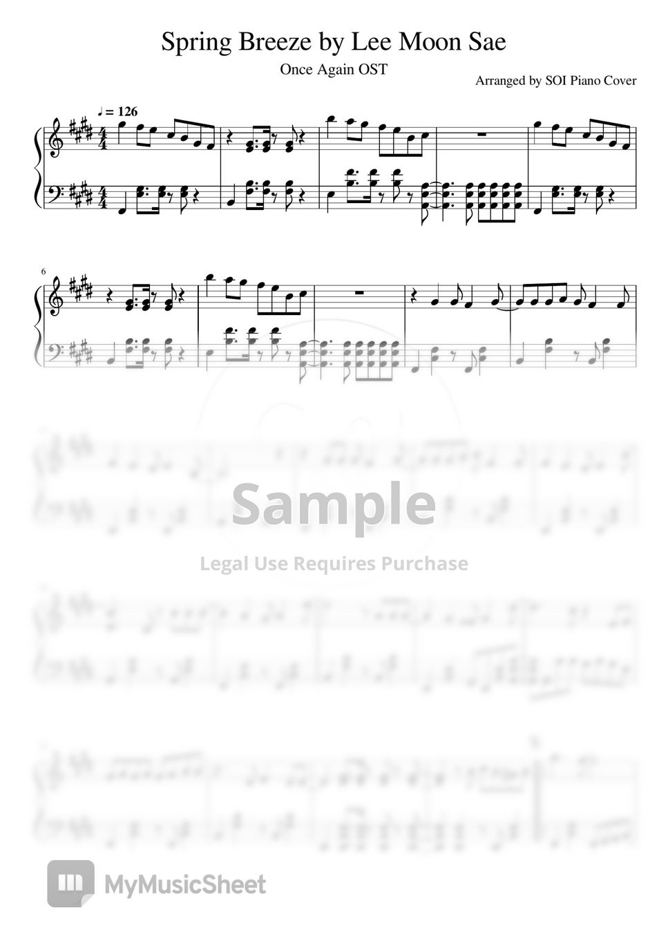 [Once Again OST] Lee Moon Sae - Spring Breeze (Feat. Naul) (Solo Piano ...