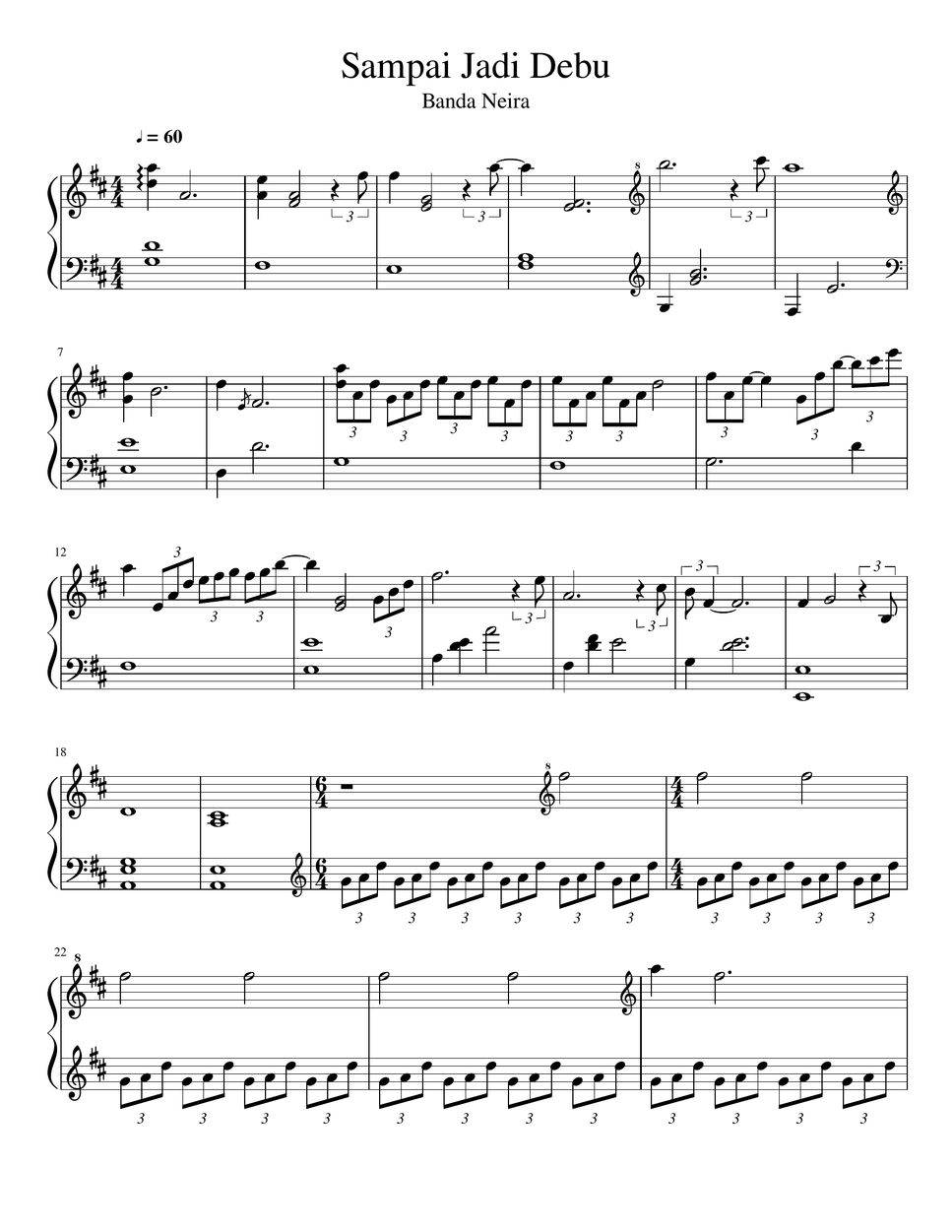 Banda Neira - Sampai Jadi Debu Sheets by Henry William