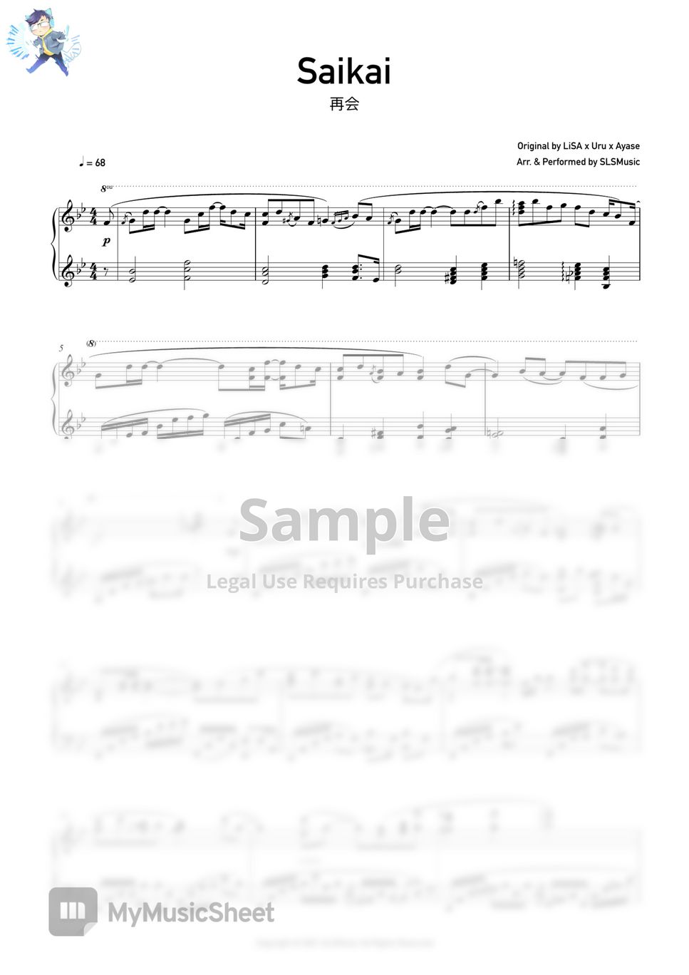 LiSA x Uru x Ayase - Saikai Sheet Music by SLSMusic